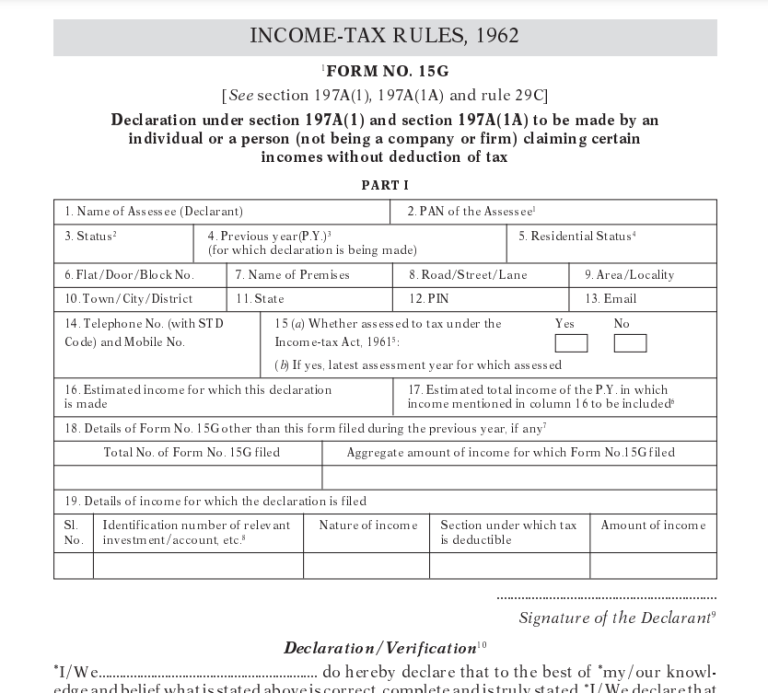 Form 15g - What Is The Meaning Of Form 15g And Its Importance | HROne ...